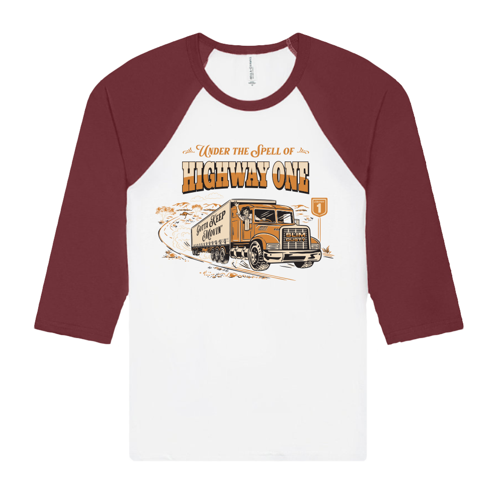Under The Spell Of Highway One Ringer Long Sleeve | Slim Dusty Store ...